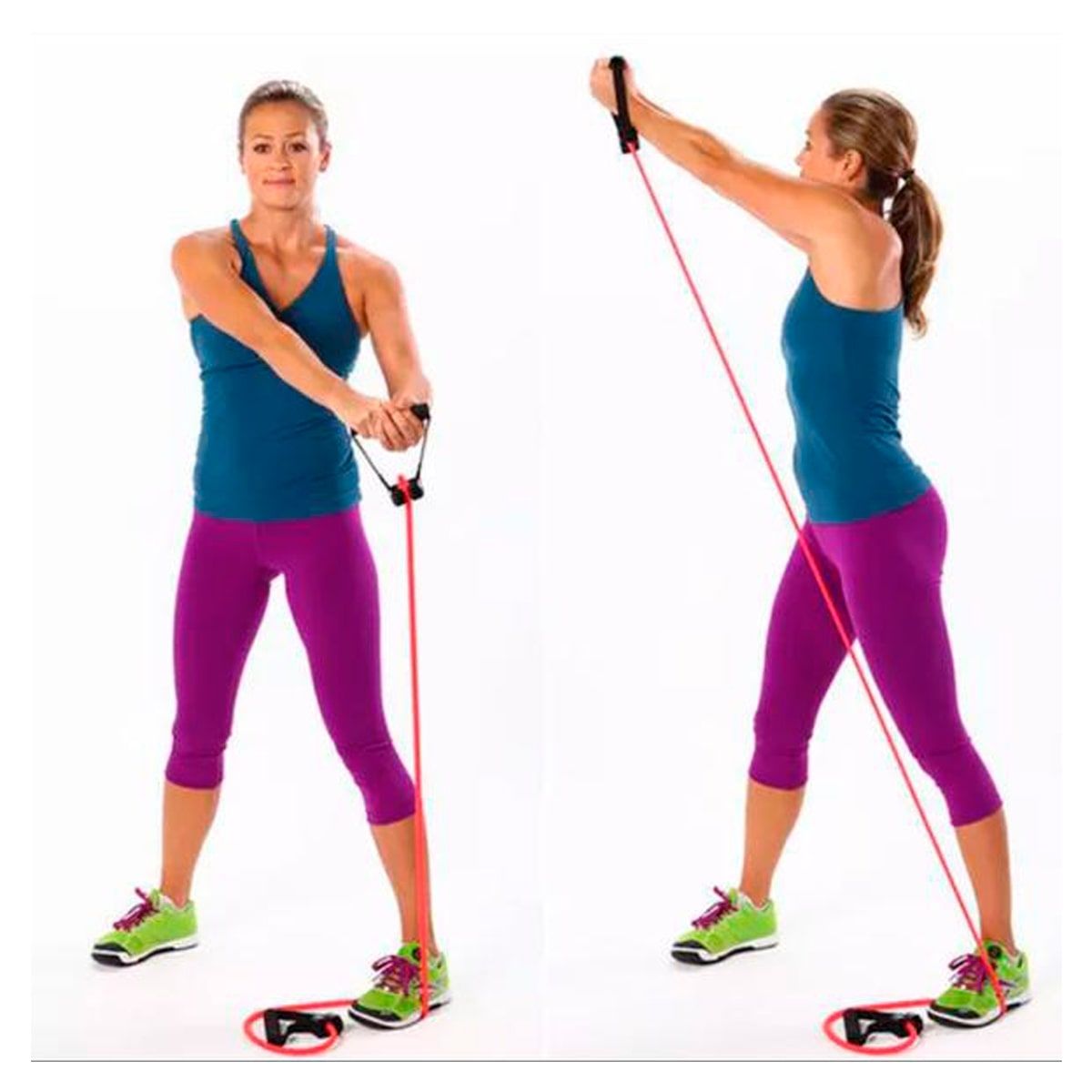 Extensor Elástico Exercícios Ginástica Musculação Multifuncional - Leve ...